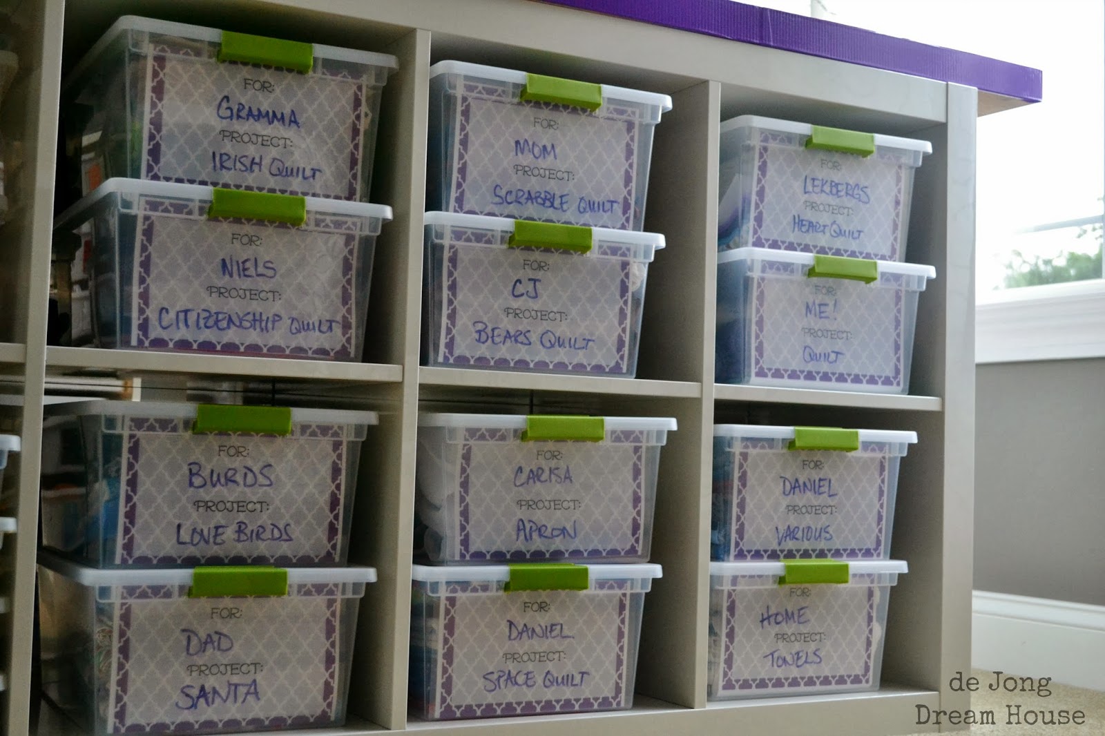 de Jong Dream House: Printable | Project Box Labels