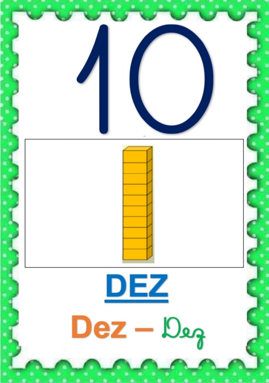 Cartazes: números e material dourado Cards coloridos e ilustrados dos ...