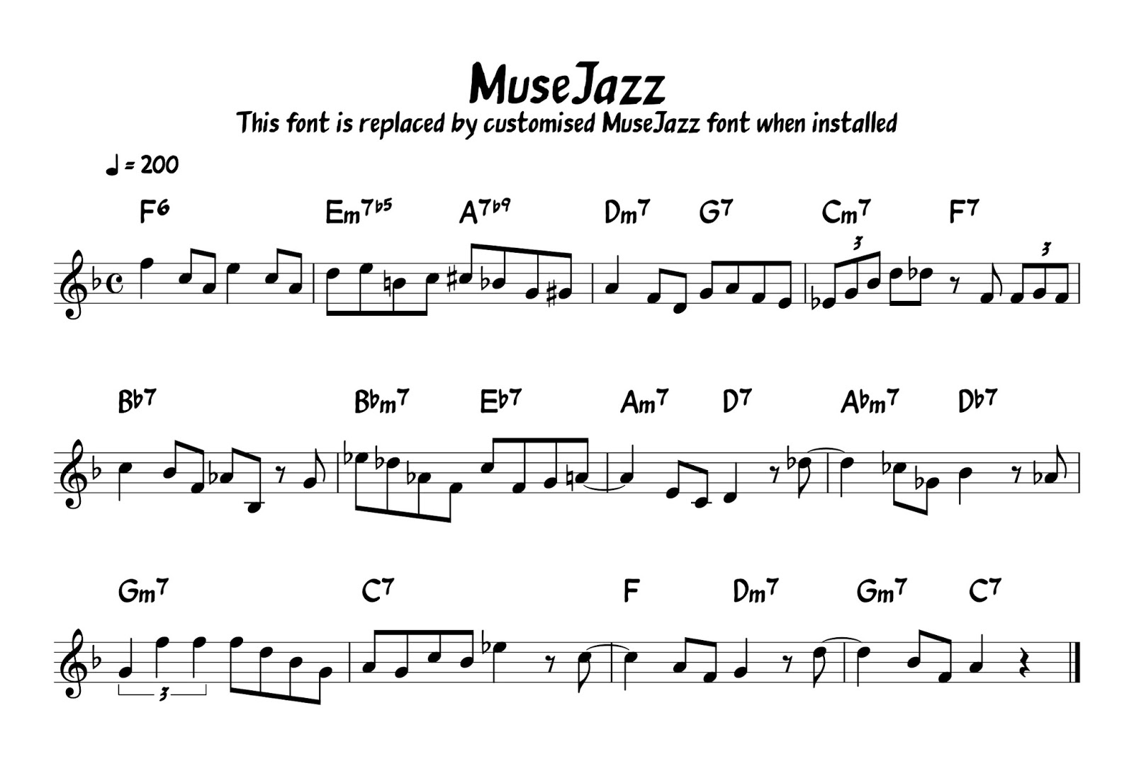 John’s Miscellany: MuseJazz Customised Font
