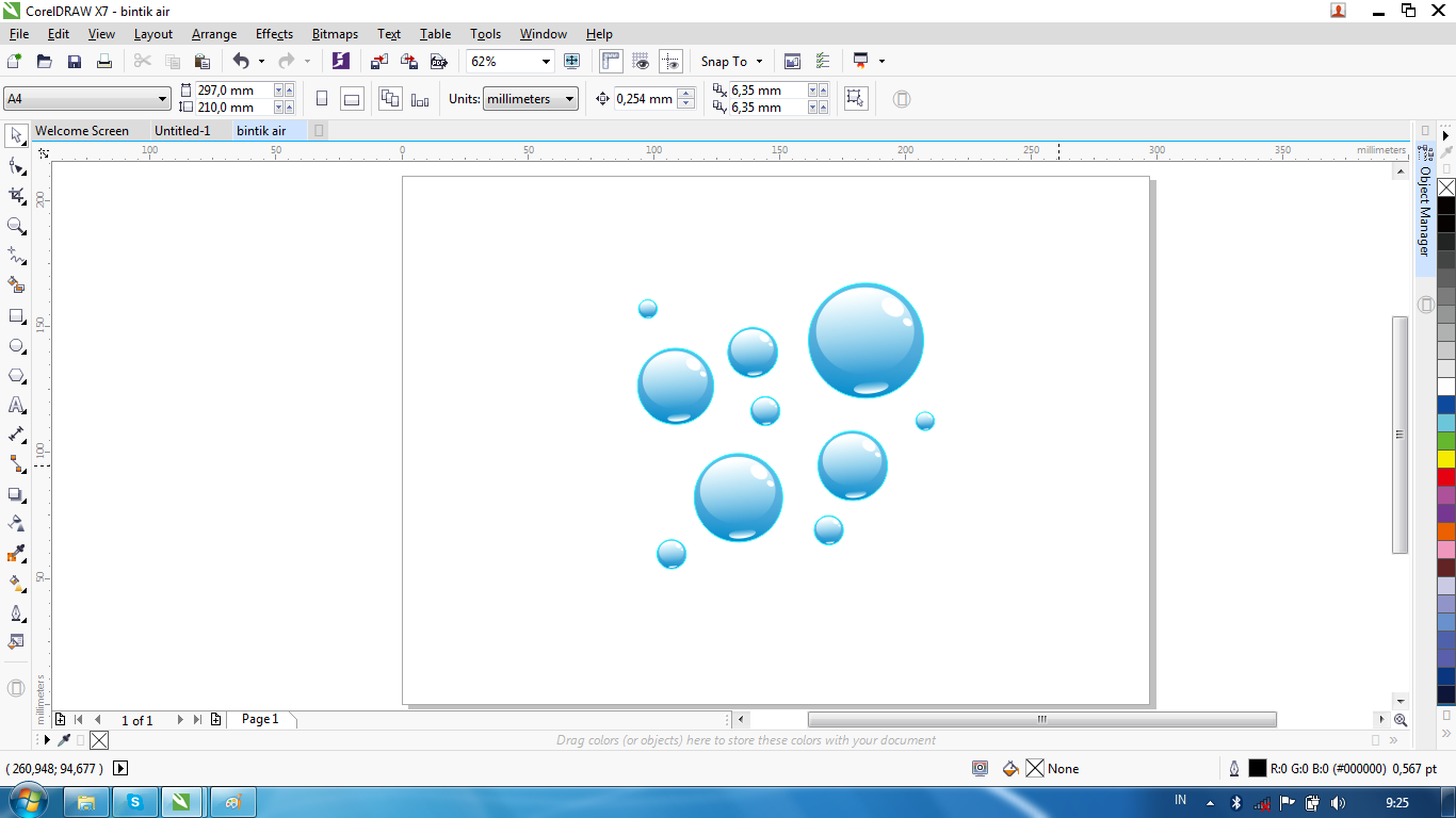 Membuat bintik air dengan corel draw x7 ~ KHEMEDTH dot.com