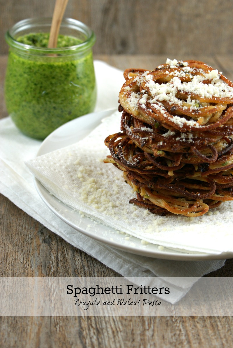 Authentic Suburban Gourmet: Spaghetti Fritters with Arugula and Walnut ...