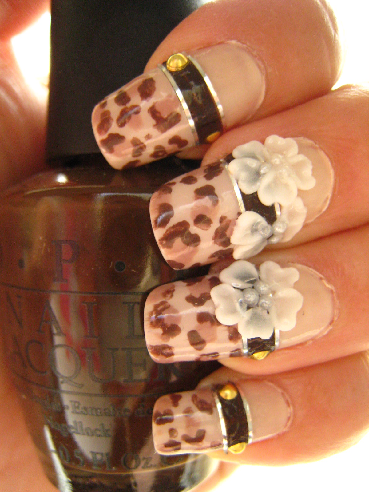 Jin Jin's Adventures: Pretty Leopard Print Nail Art