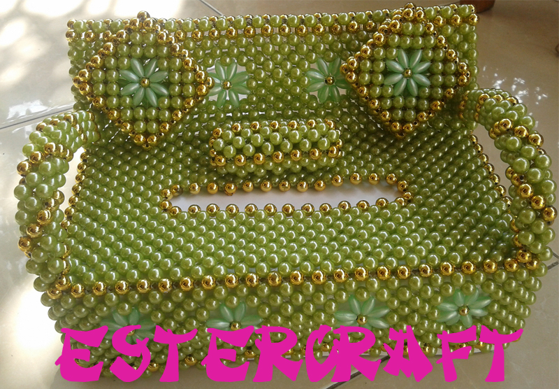 House of Handmade Estercraft 1: Keranjang Manik, Tempat Tissue & kreasi ...