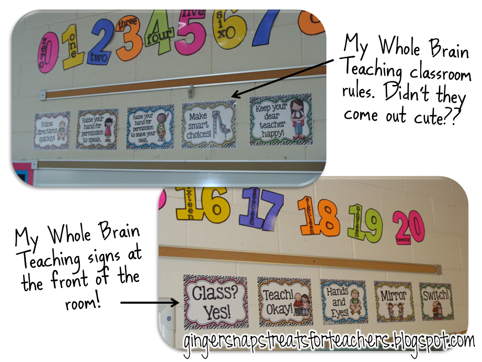 Ginger Snaps: Whole Brain Teaching Posters and a Peek in my Room!