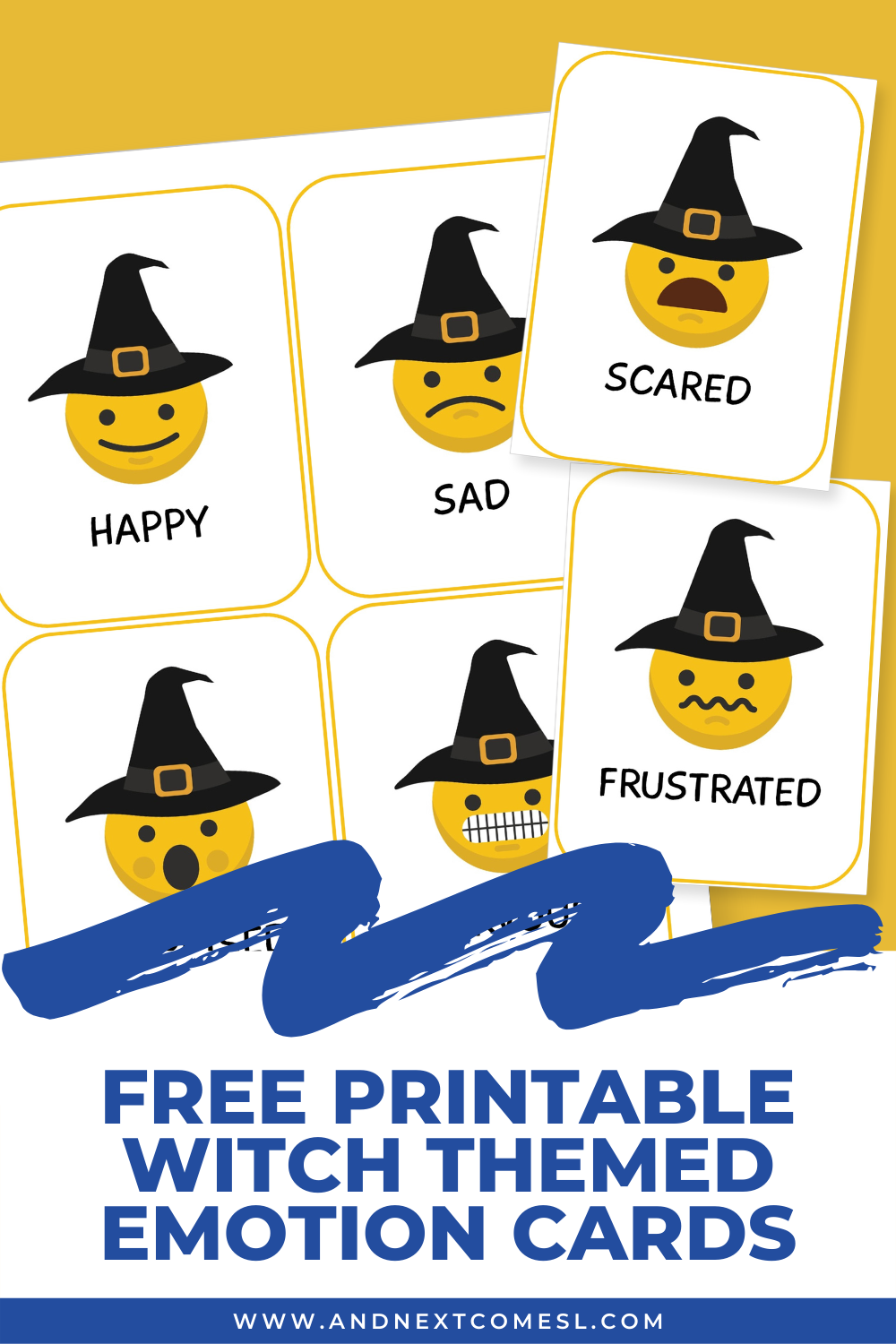 Free Printable Witch Themed Emotion Cards | And Next Comes L ...