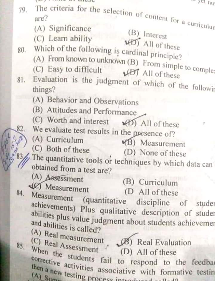 FPSC pedagogy mcqs SST past papers FPSC pedagogy mcqs SST past papers