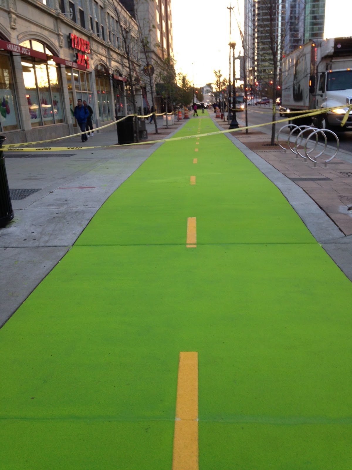 Sloopin - A South Loop Blog: Roosevelt Road Bike Lane Painting Appears ...