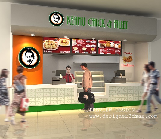 JASA DESAIN 3D INTERIOR GAMBAR EKSTERIOR: Jasa desain kios makanan ayam ...