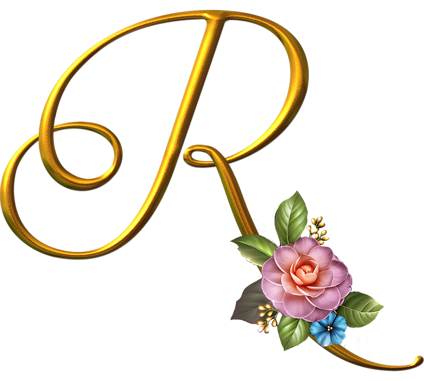 Sussurro De Amor Alfabeto Dourado Rosas Png