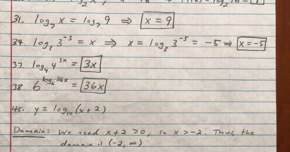 Professor Frank’s Math Blog: Part 1 - Logarithmic Functions and Their ...
