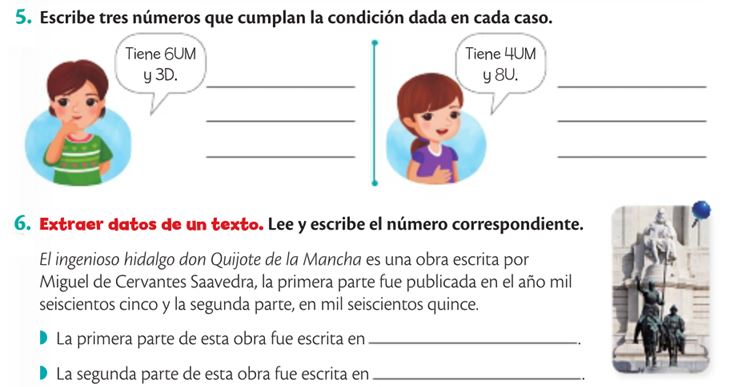 Aula Virtual Tercer grado: MATEMÁTICAS - NÚMEROS HASTA 9.999