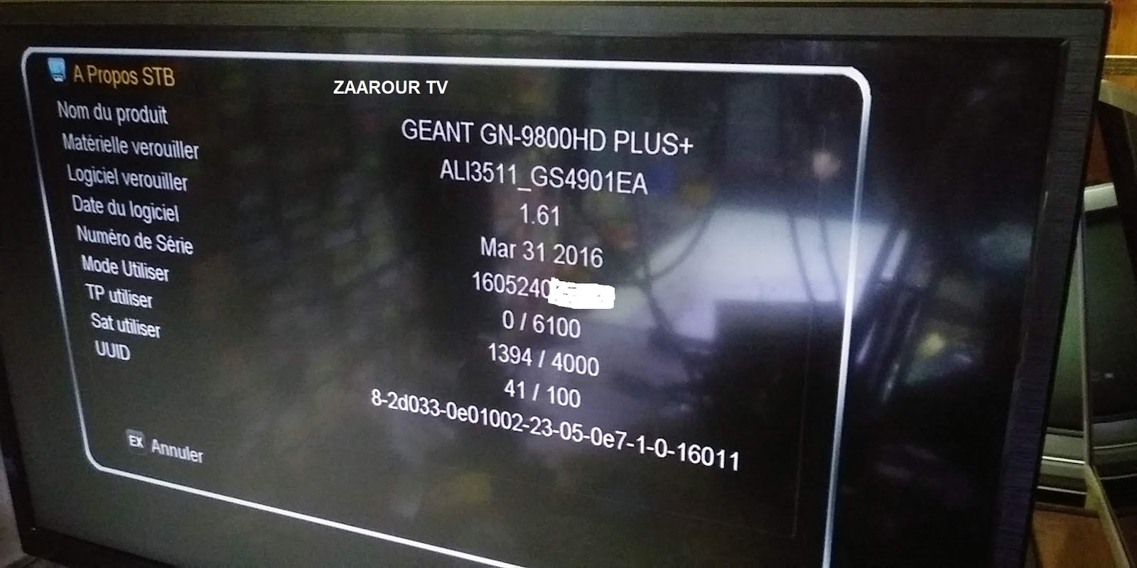 DVBSHD: Géant GN-2000HD hybrid _GN-9800HD PLUS+ Châssis: GS4901AF