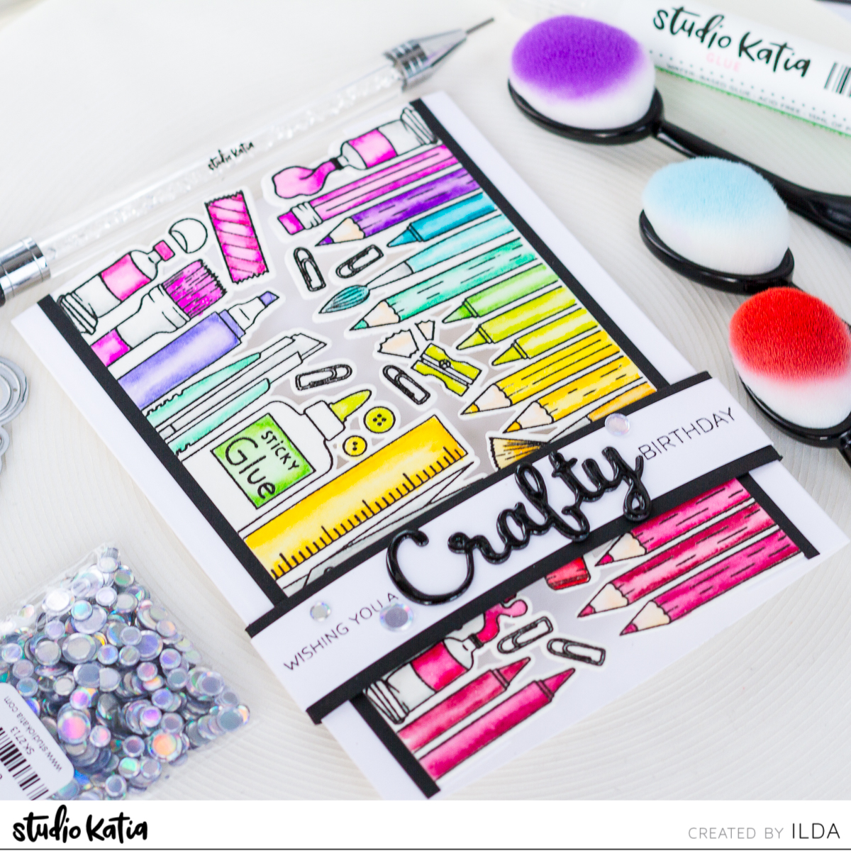 I Love Doing All Things Crafty: Crafty Rainbow Birthday Wishes Card ...