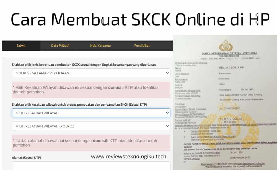 Cara Membuat SKCK Online di HP untuk Melamar Kerja dan PNS - Review ...