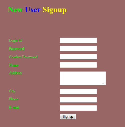 Create Signup page with Validation using JavaScript - Mesh Software
