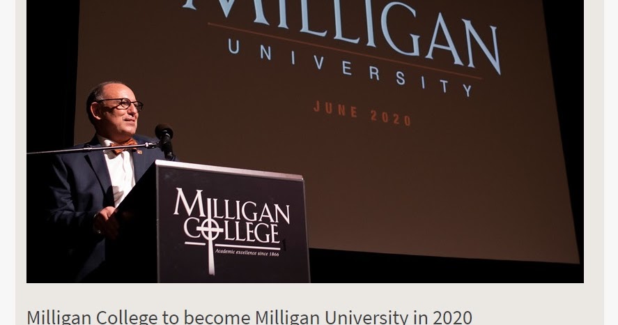 College History Garden: Milligan College will become Milligan ...