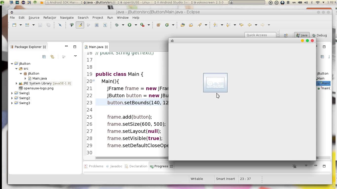 10 JAVA Swing GUI JButton واجهة الرسومية جافا | كورسات بالعربي