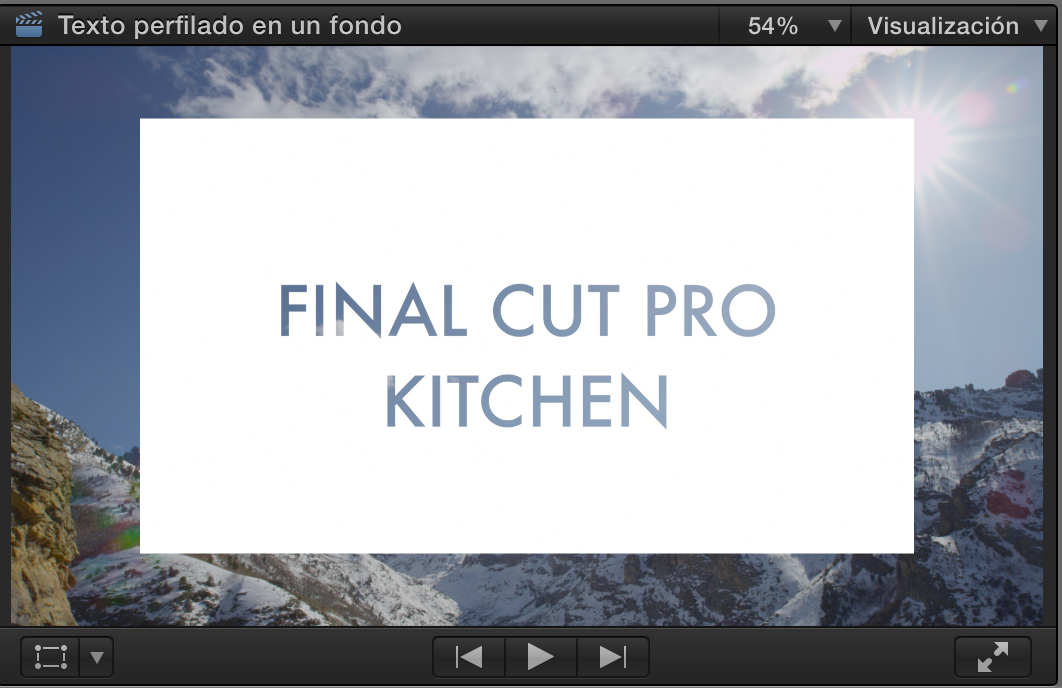 Final Cut Pro Kitchen