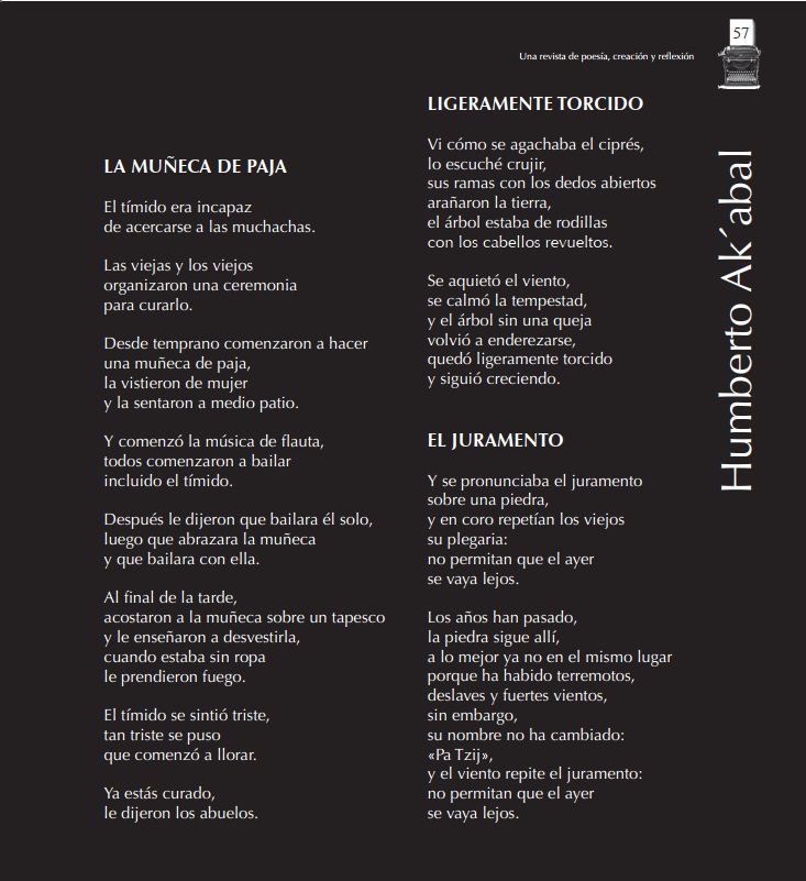 FRANCISCO JOSÉ CRUZ Archivo literario: HUMBERTO AK'ABAL, EL CANTOR QUE ...