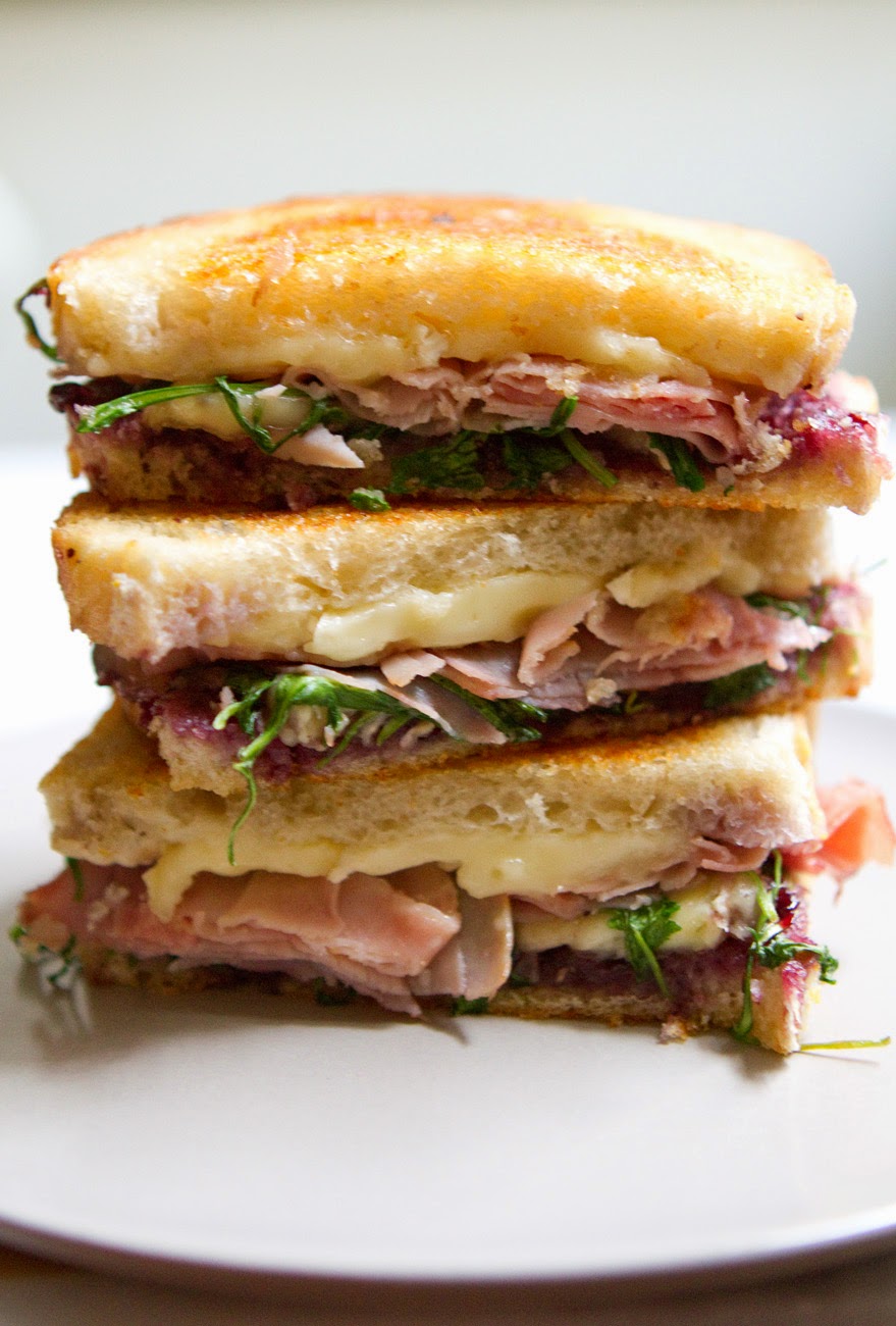 Little Market Kitchen: Toasted Ham, Brie, and Raspberry Sandwiches
