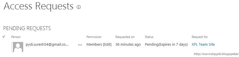 Configure site access request in SharePoint 2013. - Things to share