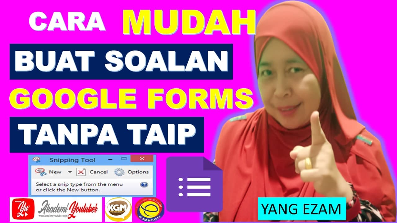 CARA MUDAH BUAT SOALAN GOOGLE FORM TANPA TAIP - Akademi Youtuber
