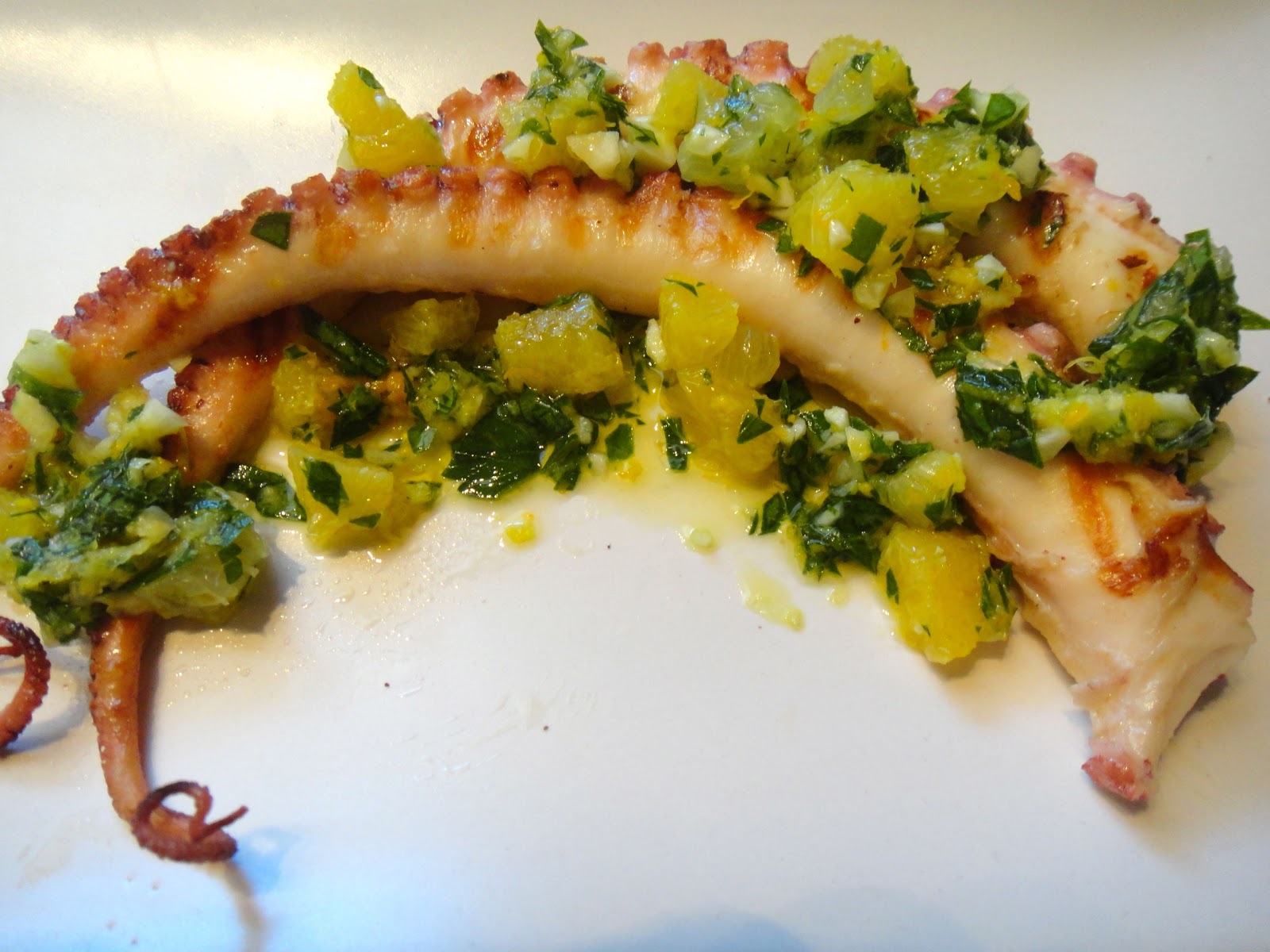 Recettes de la semaine: POULPE (PIEUVRE) GRILLÉ