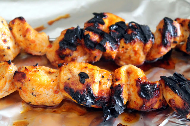 Serena's Medium Rare: Harissa Spiked BBQ Chicken Kebabs