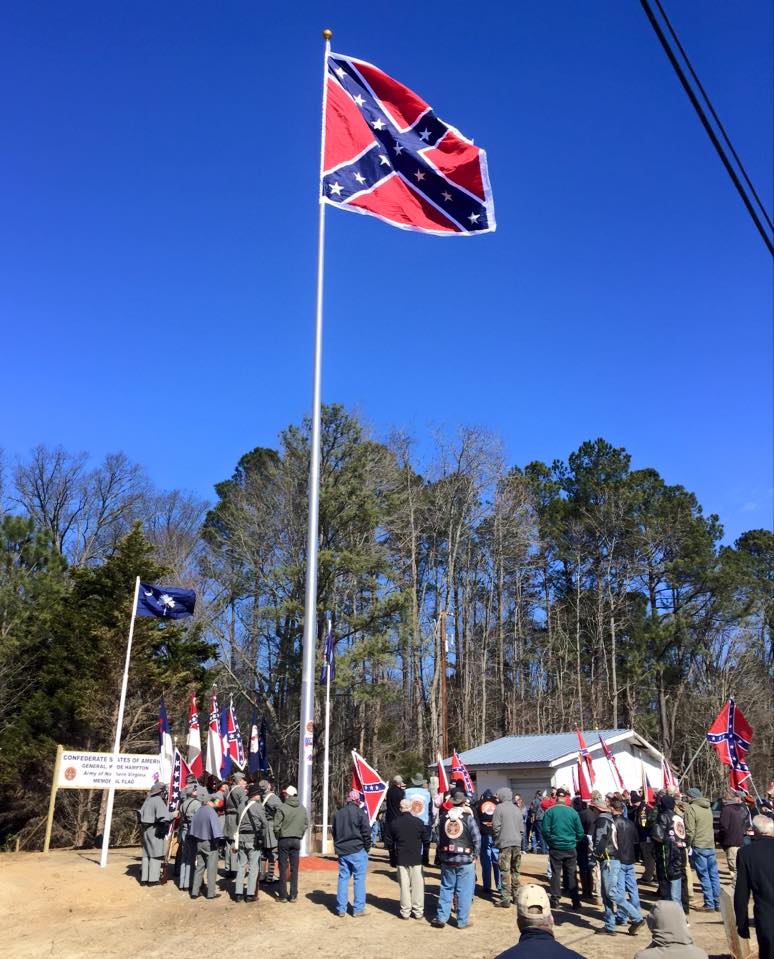 The Virginia Flaggers: Va Flaggers: I-95 Wade Hampton Flag Raised in ...