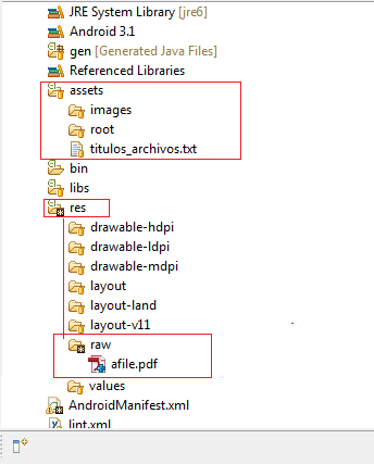 Soluciones Android ~: Assets, Raw y Archivos externos (Assets, Raw & External files)