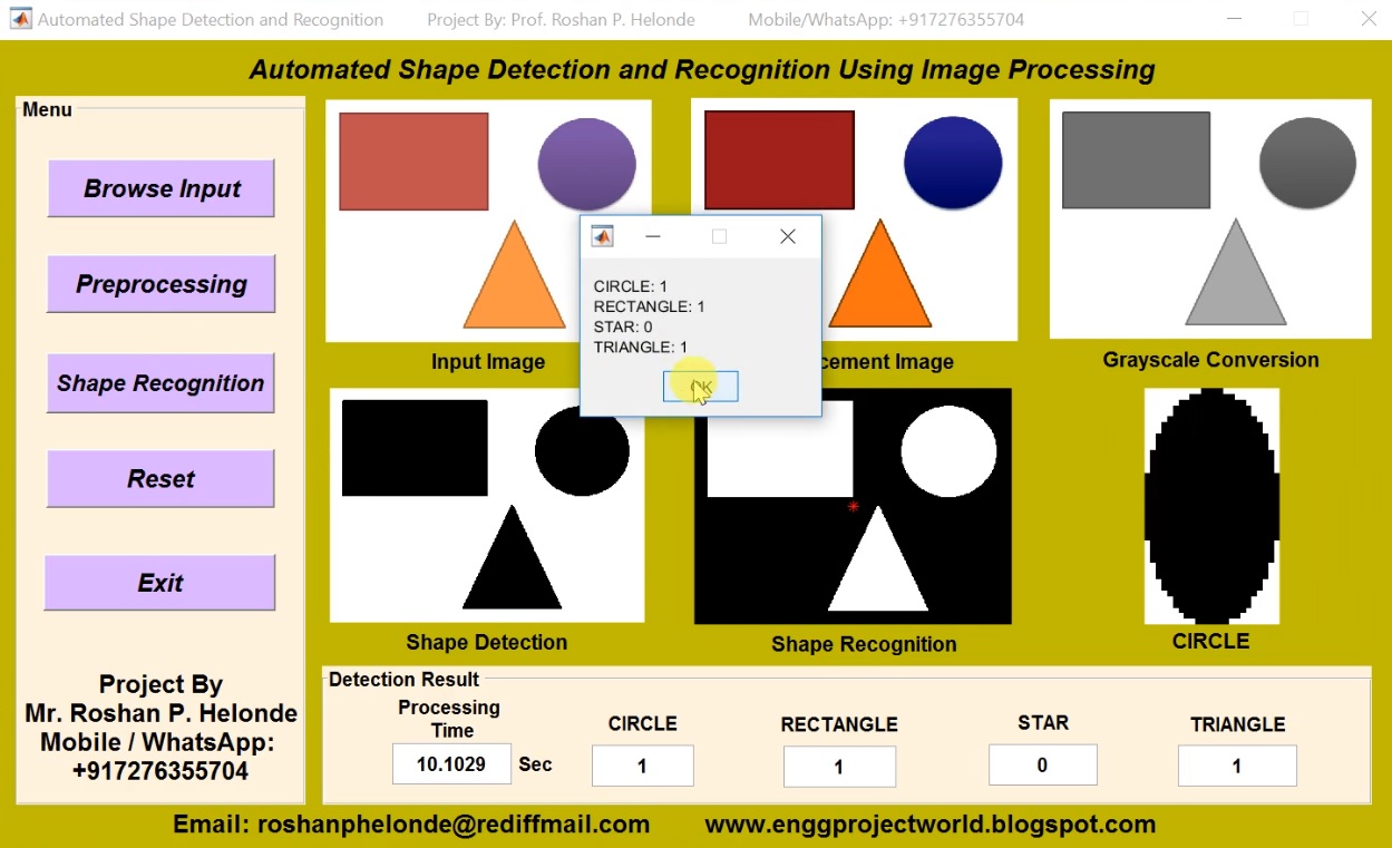 Shape Detection And Recognition Using Image Processing Matlab Project Source Code ~ Excellent