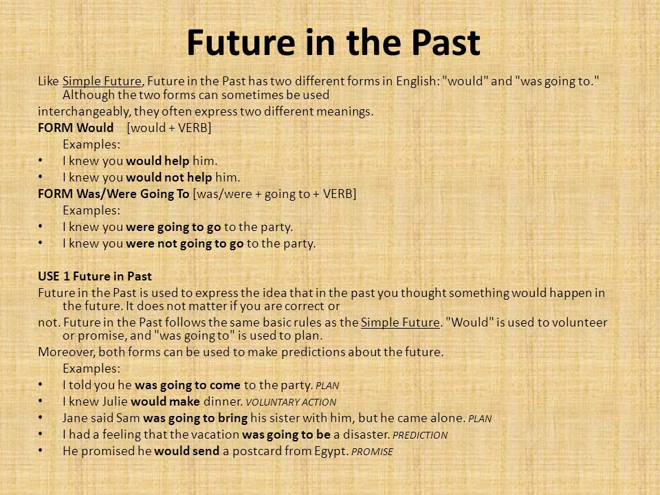 English 4 everyone 2016: Future (going to) in the past