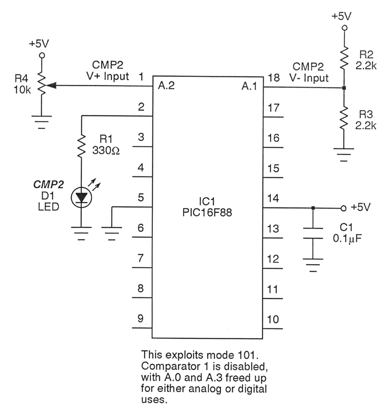 PIC Projects in Pascal: PIC Tutorial 5: Analog Comparators