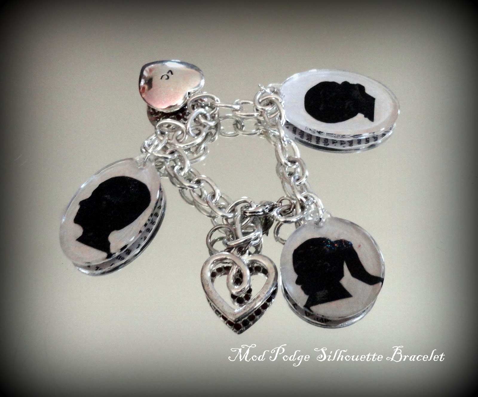Mod Podge Silhouette podgeables charm bracelet
