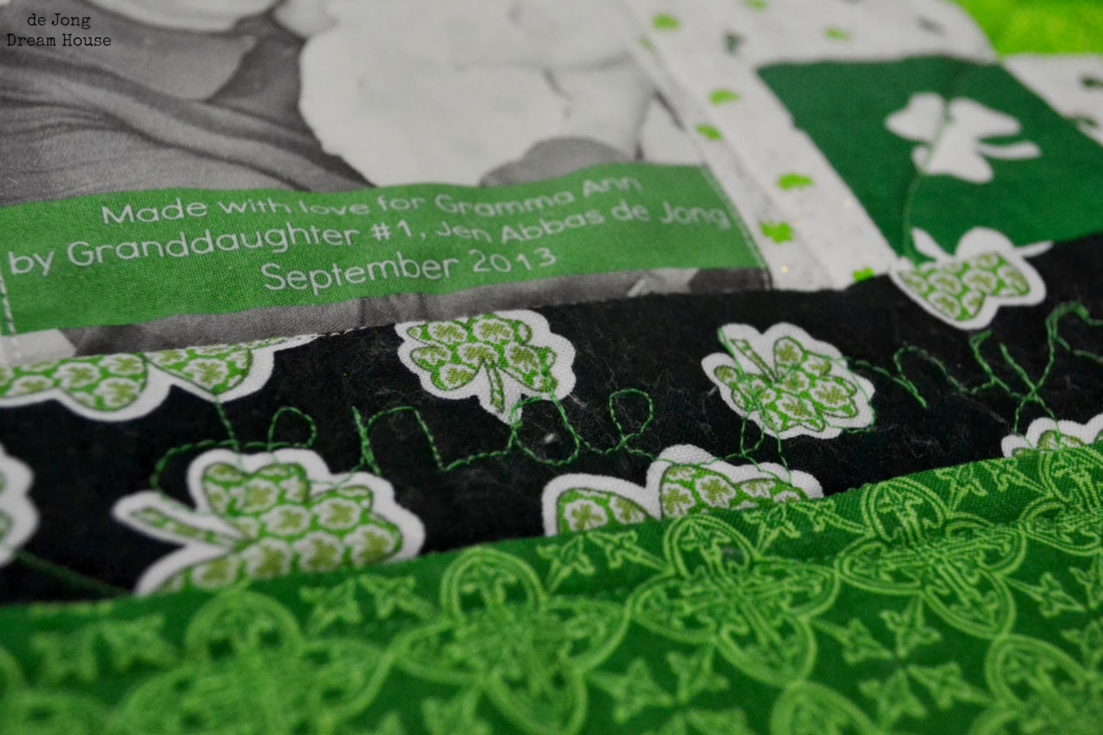 de Jong Dream House: Quilt #9: Irish Chain Memory Quilt