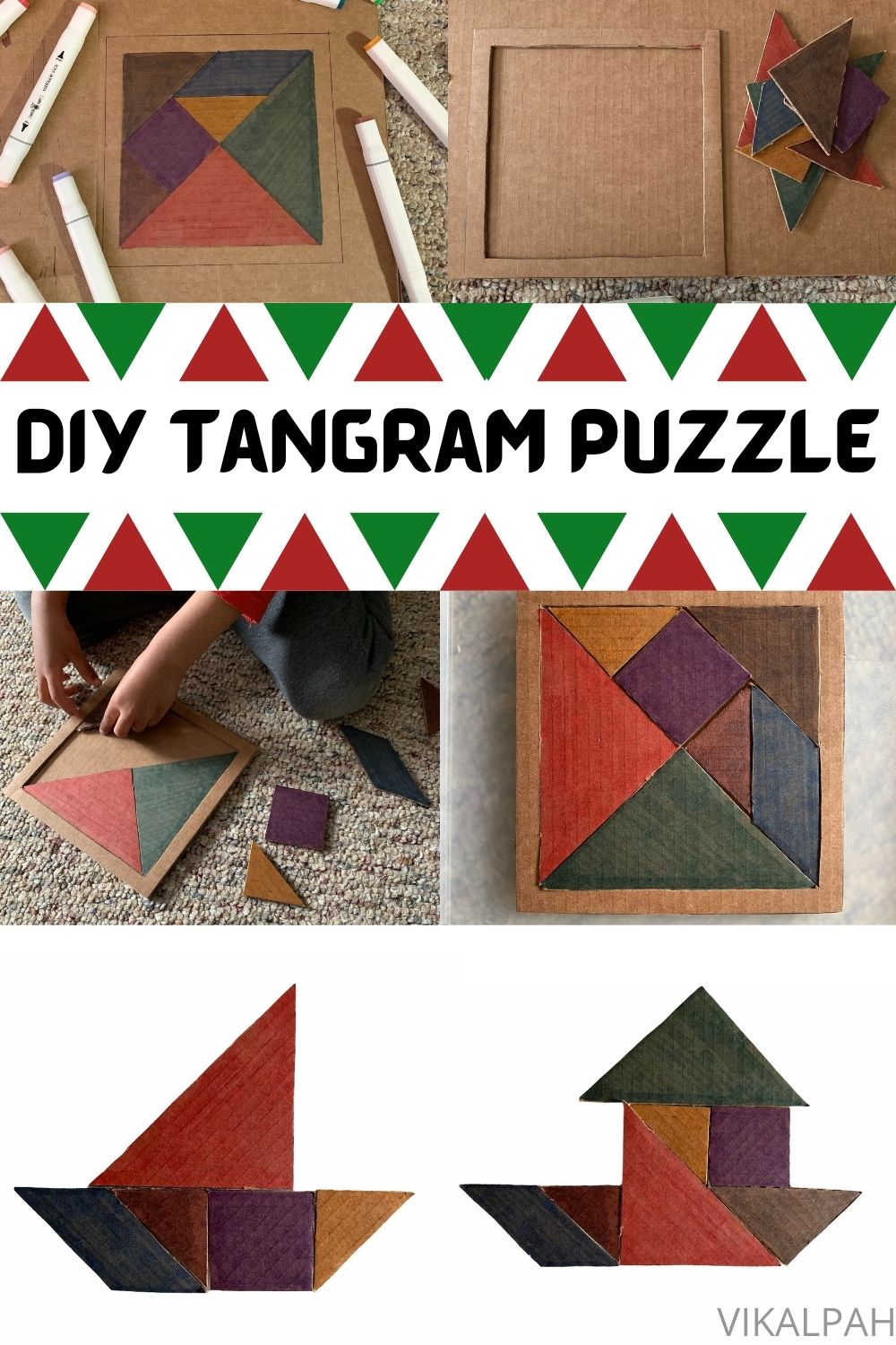 Vikalpah: DIY Tangram puzzle using cardboard