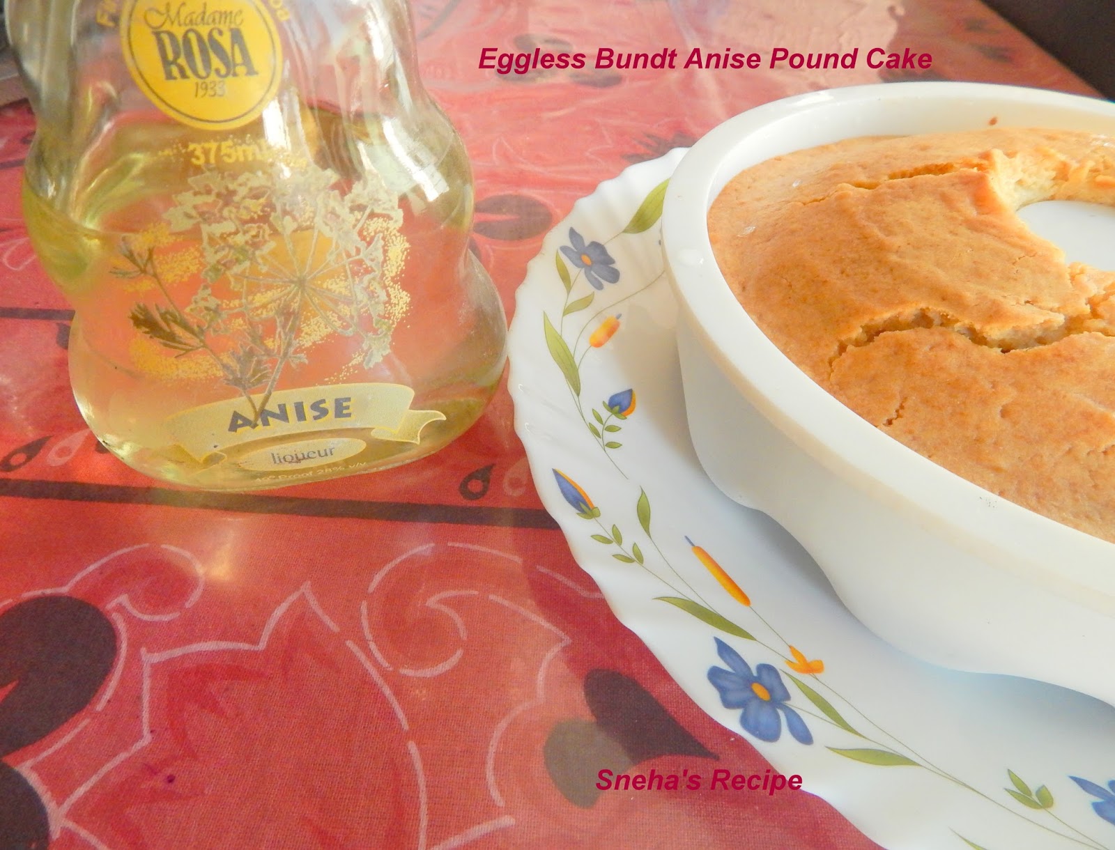 Eggless Bundt Anise Pound Cake #BundtBakers - Sneha's Recipe