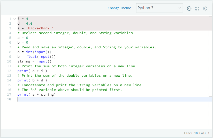 Day 1 Data Types 30 Days Of Code Hacker Rank Solution Sloth Coders