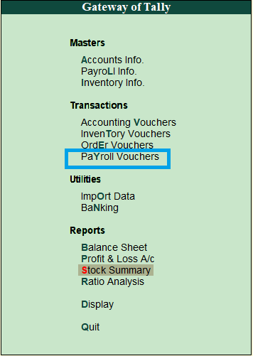 Tally Payroll Voucher tally-payroll-voucher