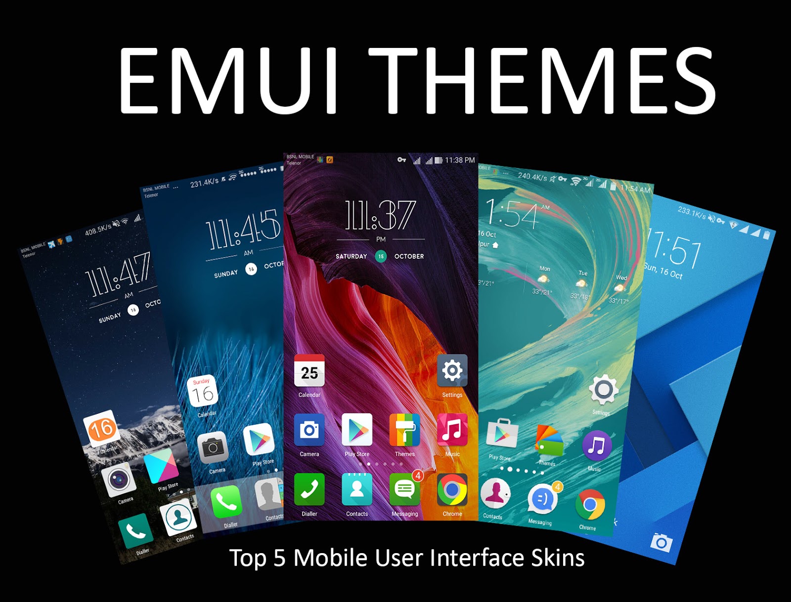 Top 6 Mobile User Interface Theme For EMUI