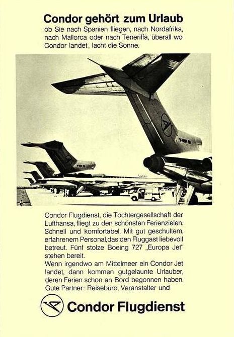 Airline memorabilia: Condor (ca. 1968)
