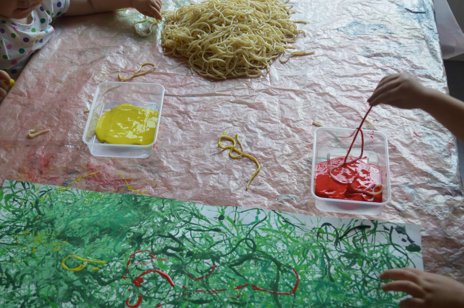 Interaction Imagination: Summer Spaghetti painting part two!