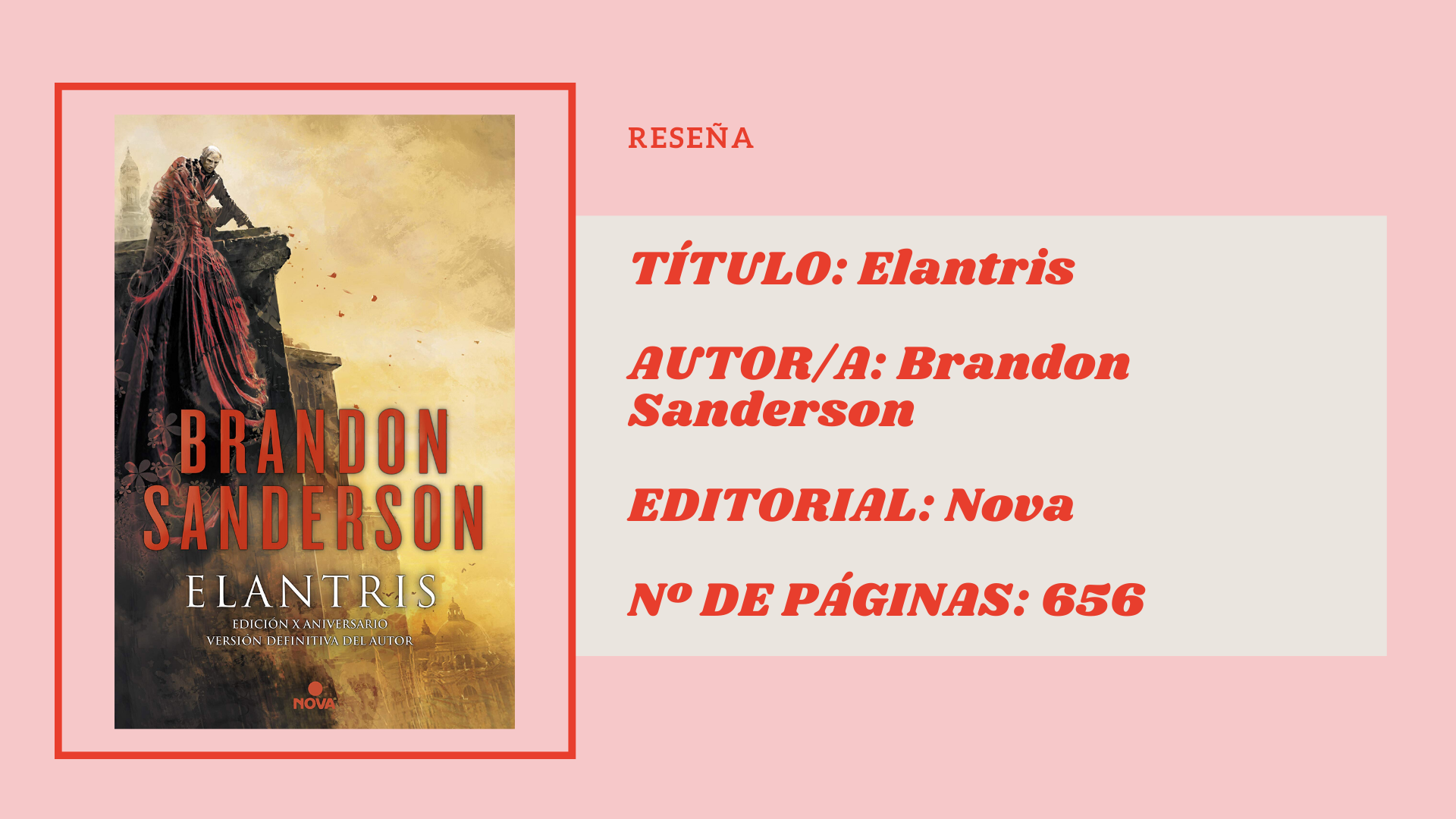 Reseña: Elantris - Brandon Sanderson ~ La Biblioteca de Bella