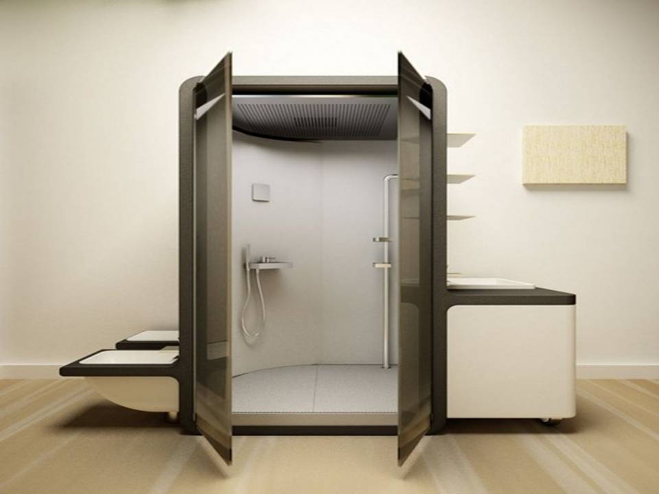 Trend Homes: Colored Shower Boxes