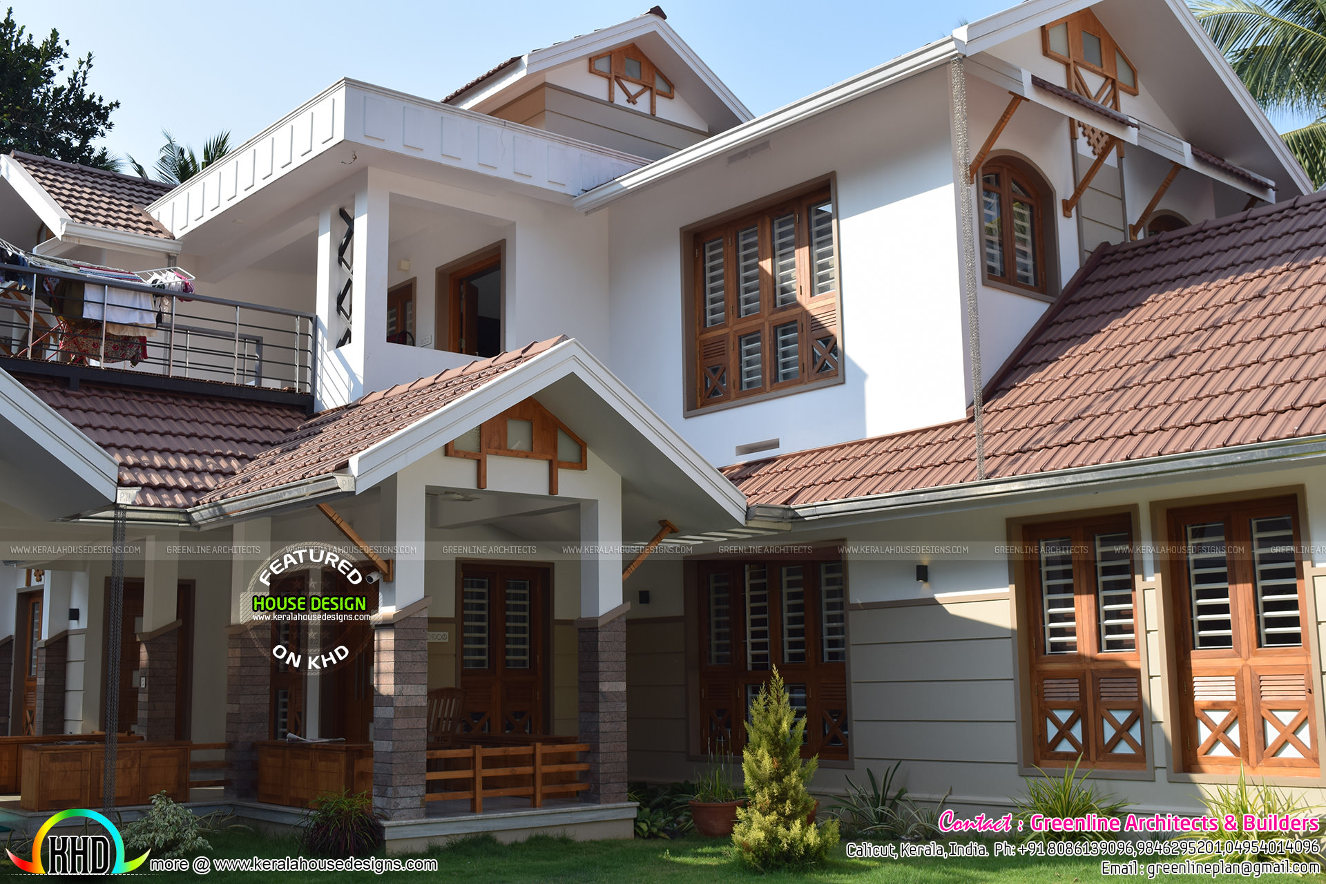 Work finished 5 bedroom house at Calicut - Kerala Home Design and Floor ...