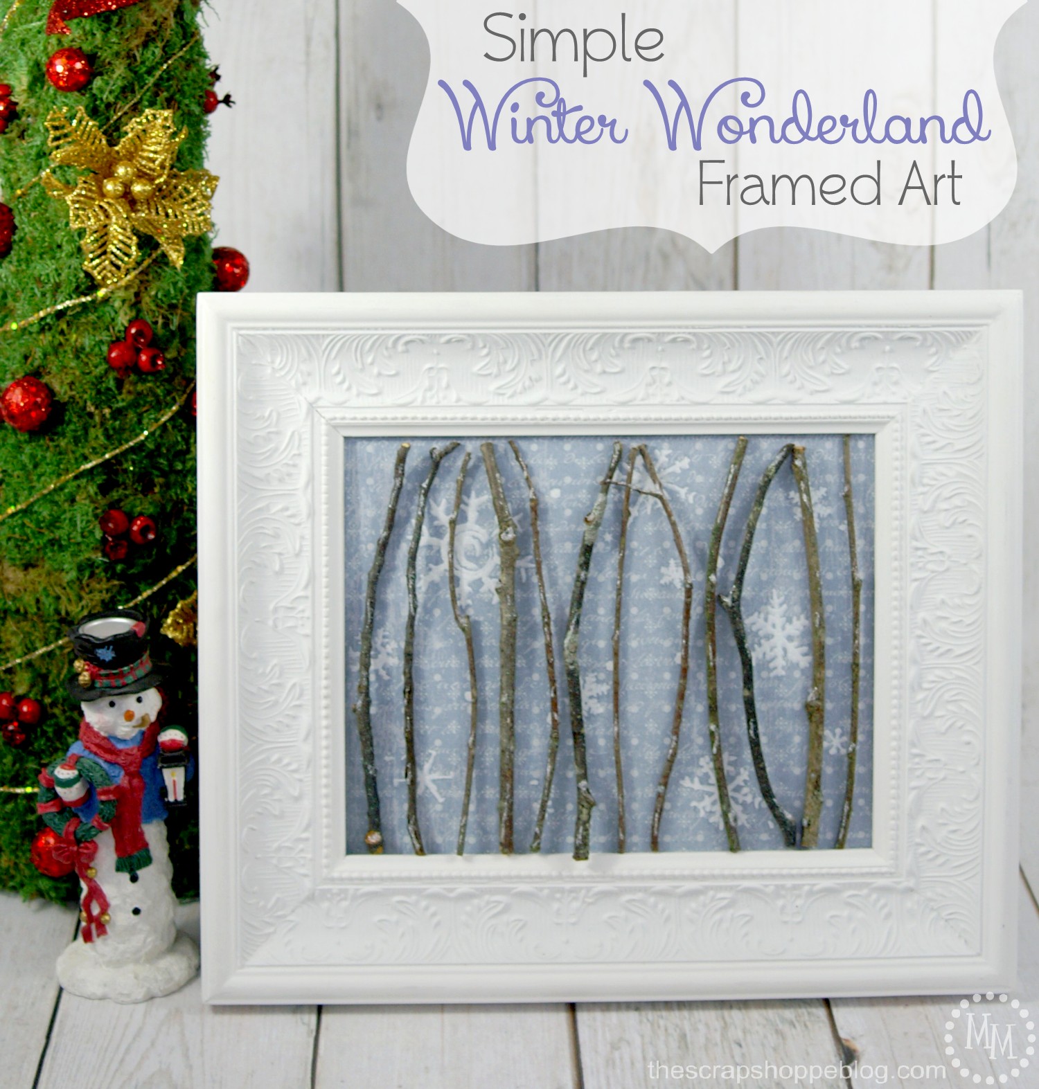 Simple Winter Wonderland Framed Art - The Scrap Shoppe
