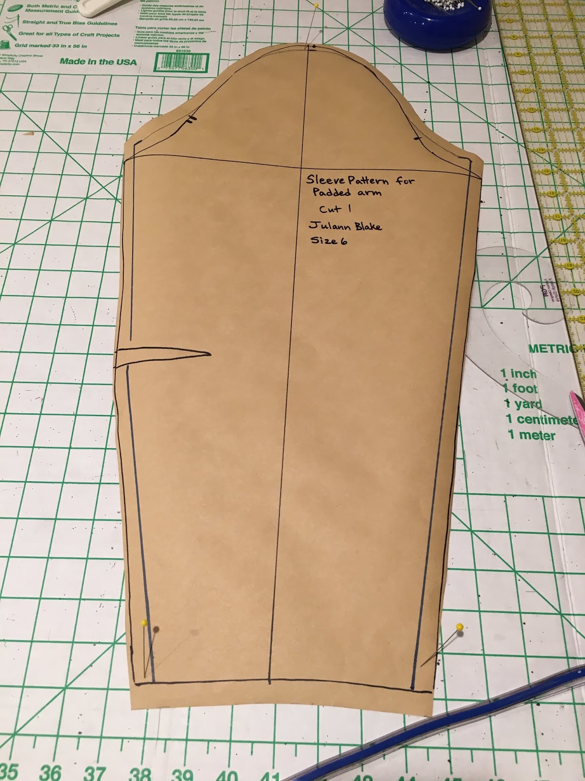 sewcreatelive: Drafting a Sleeve for Draped Bodice & Making a Padded ...