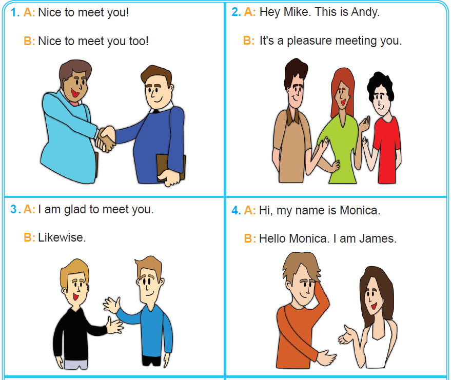 1.Greetings, Introductions, Leave Takings