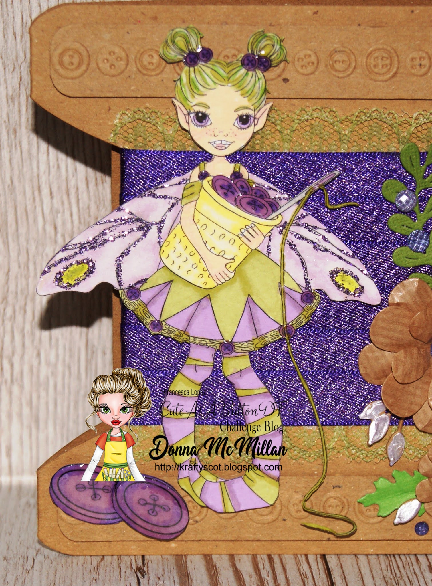 Kraftyscot - Handmade Crafts: Button Fairy - Cute As A Button Challenge #66