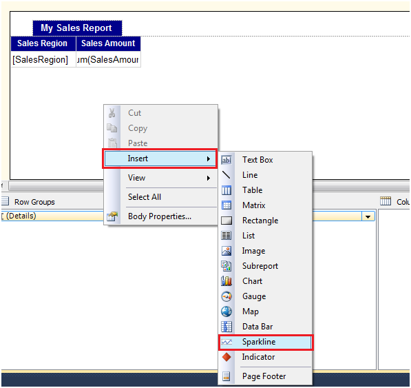 SQLCircuit: SSRS- How to add Sparkline in tabular report